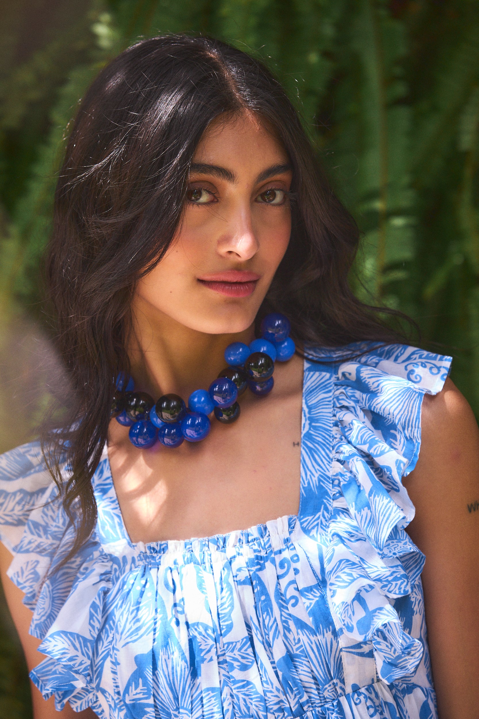 FLOSS MAXI DRESS PASSIONARIA BLUE – Ros-Garden