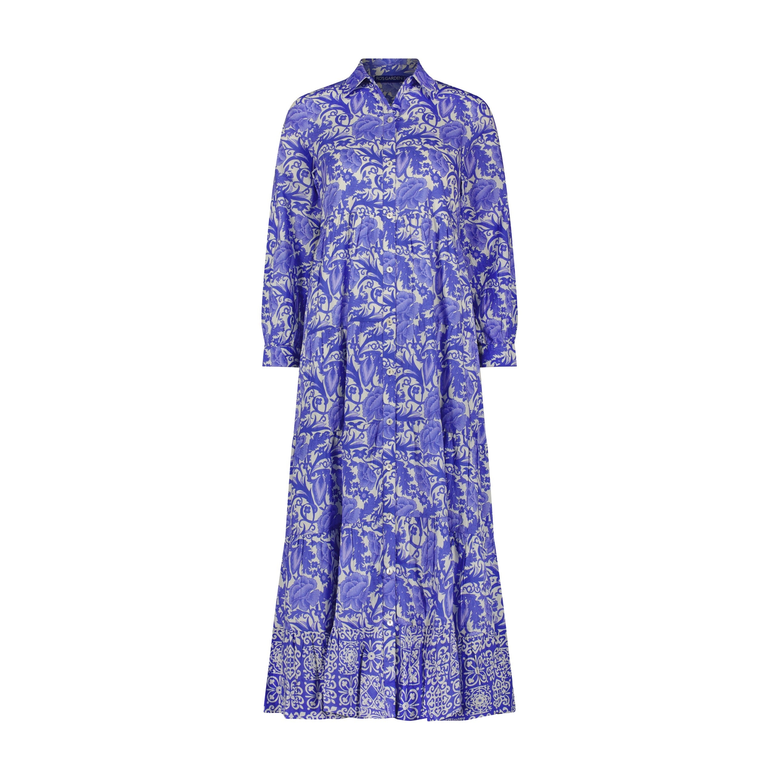 JINETTE MAXI DRESS HIBISCUS BLUE – Ros-Garden