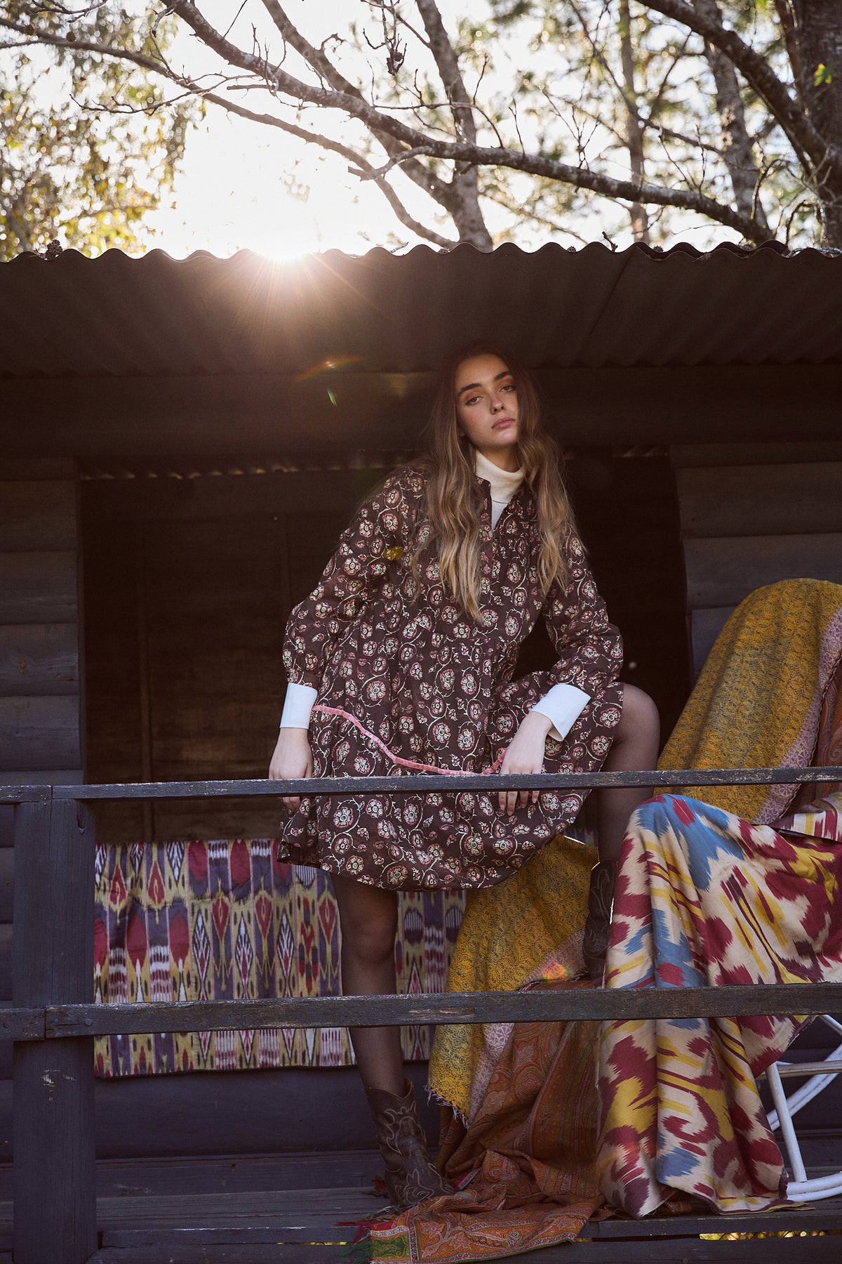 TYLER SHORT DRESS BHIM BROWN – Ros-Garden